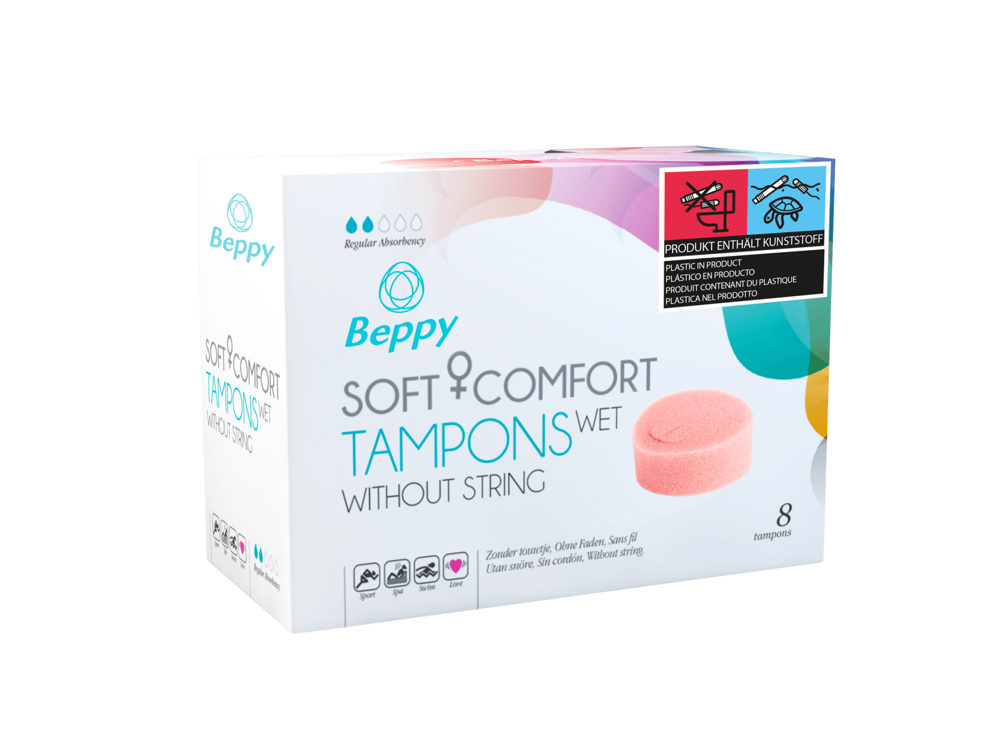 Beppy Soft + Comfort Tampons WET (8 stuks) - Asha Direct.nl | Beppy ...